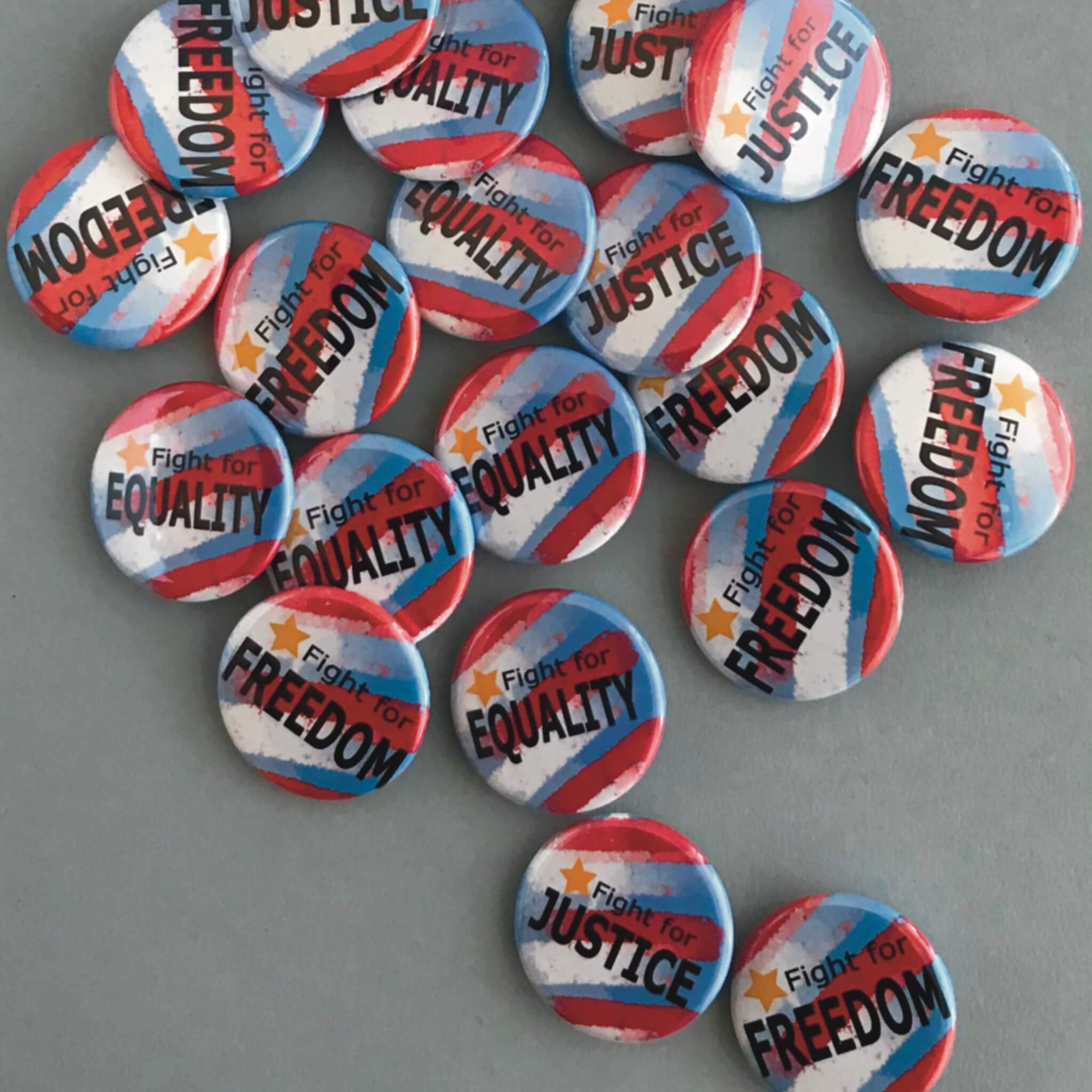 Buttons for Those Who Care About Our Fight for Freedom Equality Justice ...
